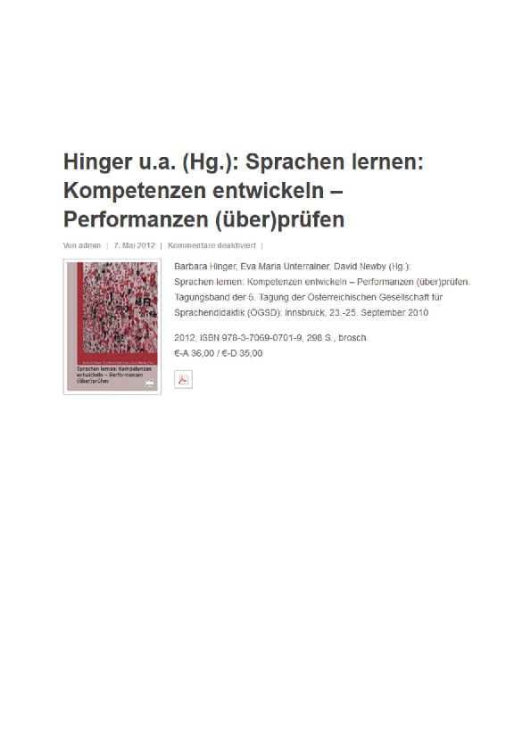 (PDF) Hinger, Barbara, Unterrainer, Eva Maria, Newby, David (Hrsg ...