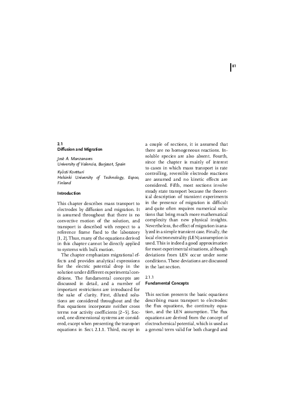 (PDF) Diffusion and Migration