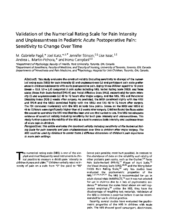 (PDF) Validation of the Italian version of Behavioral Pain Scale in sedated, intubated, and ...