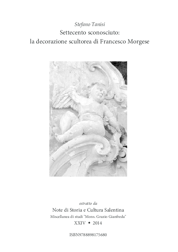 (PDF) Settecento sconosciuto: la decorazione scultorea di Francesco Morgese