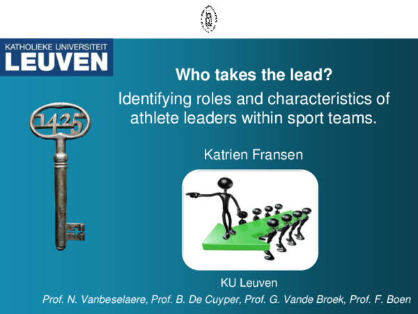 (PDF) Who takes the lead? Identifying roles and characteristics of ...