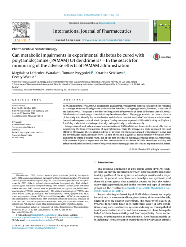 (PDF) Can metabolic impairments in experimental diabetes be cured with ...