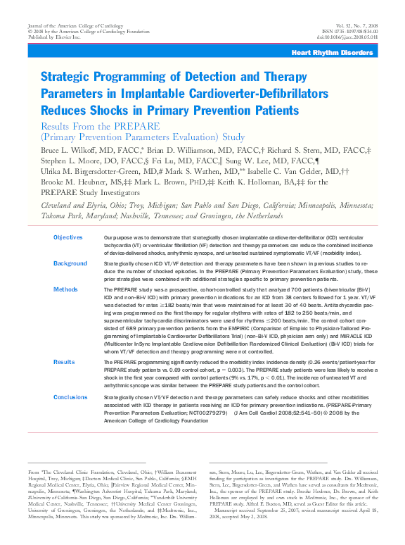(PDF) Strategic Programming of Detection and Therapy Parameters in ...