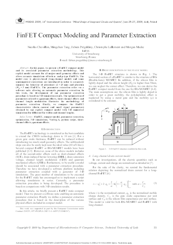 (PDF) FinFET compact modeling and parameter extraction (PDF) FinFET compact modeling and parameter extraction