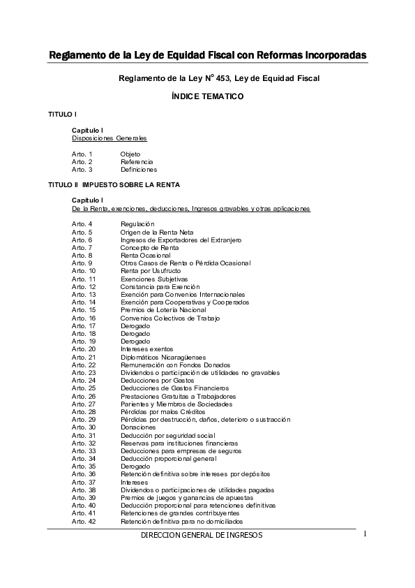 (PDF) Decreto 46 2003 Reglamento a la Ley 453 Ley de Equidad Fiscal con sus Reformas
