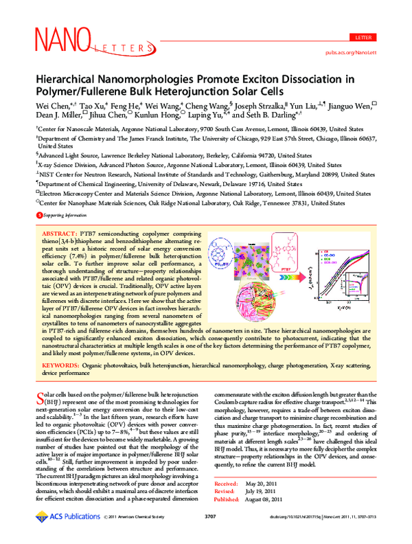 (PDF) Aggregation Controlled Charge Generation in Fullerene Based Bulk ...