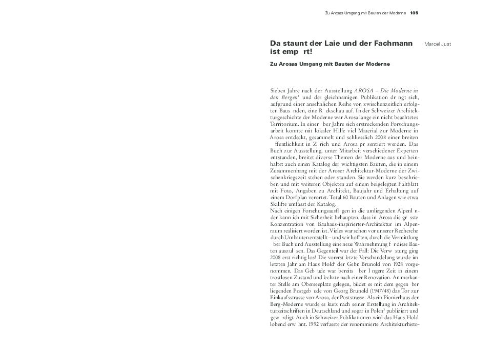 (PDF) Da staunt der Laie und der Fachmann ist empört! Zu Arosas Umgang ...