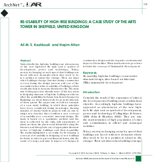 (PDF) Enhancing High-Rise Building Reusability: A Case Study