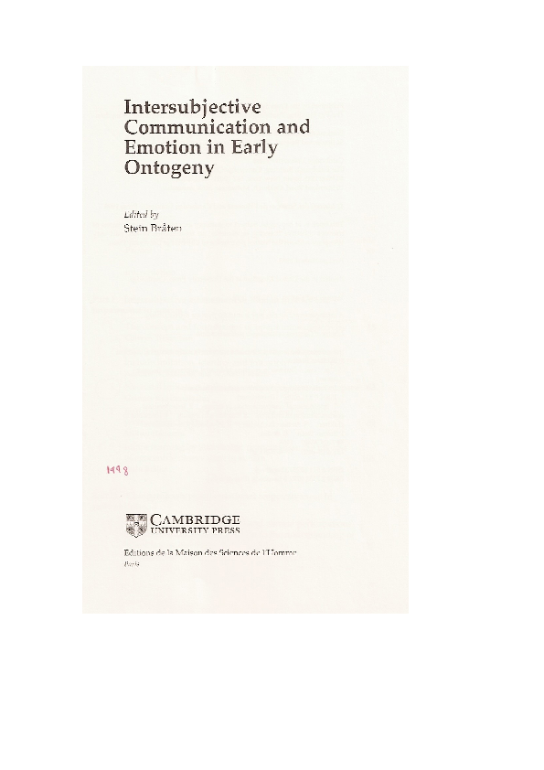 Neonatal imitation in the intersubjective companion space