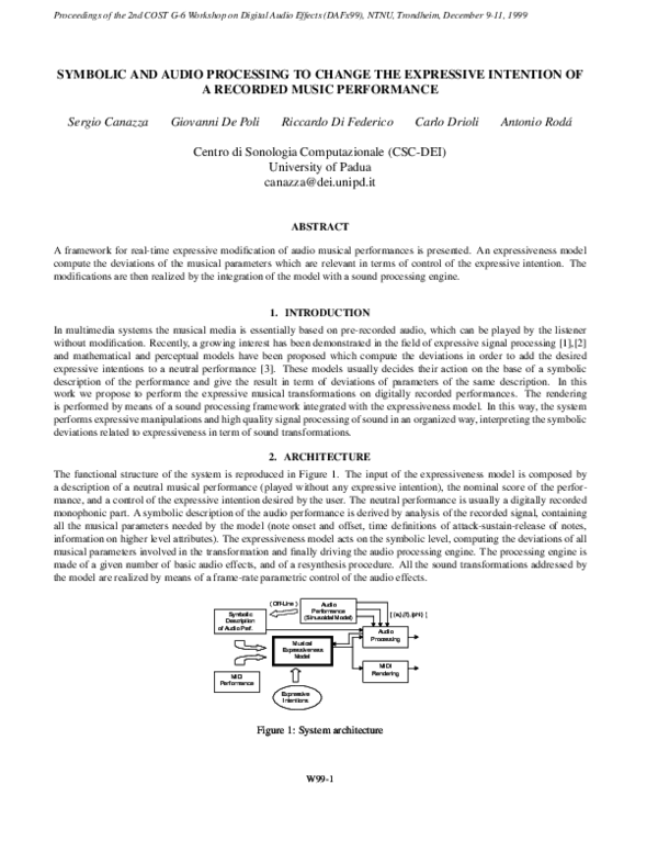 (PDF) Symbolic and audio processing to change the expressive intention ...