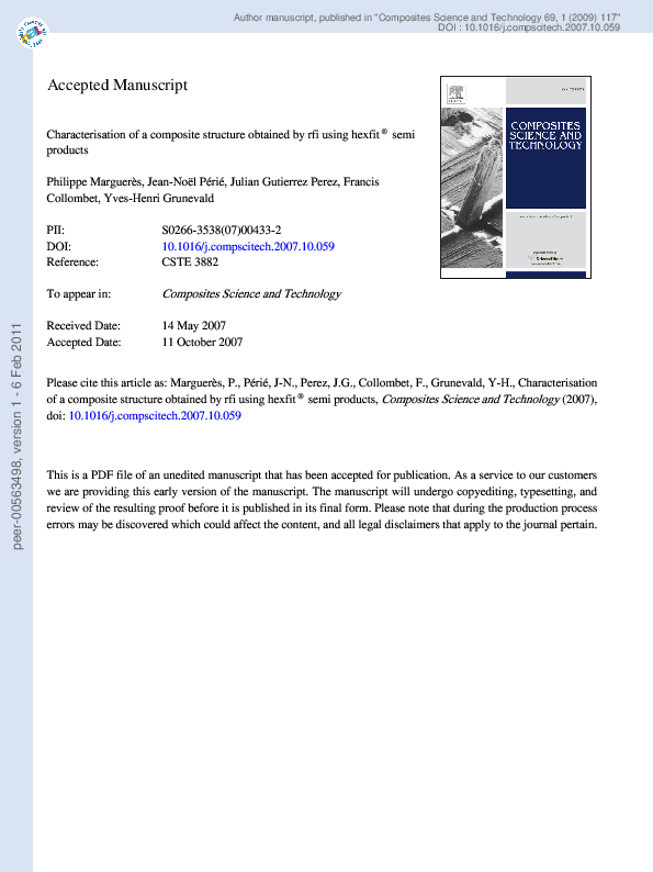 (PDF) Characterization of a composite structure obtained by RFI using ...
