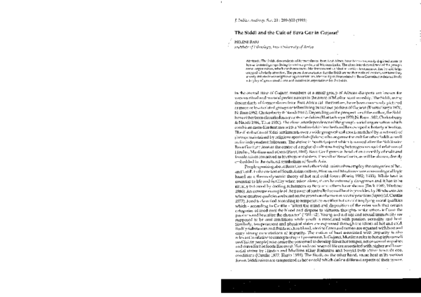 (PDF) The Sidi and the Cult of Bava Gor