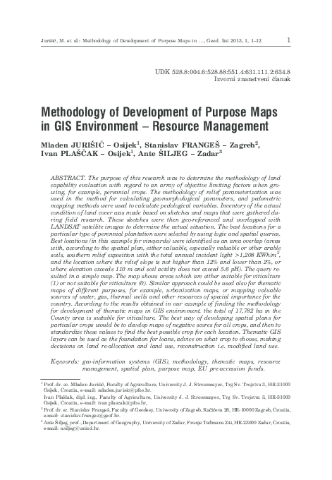 (PDF) Methodology of Development of Purpose Maps in GIS Environment ...