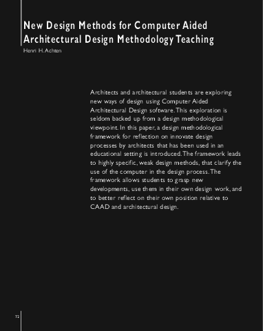(PDF) New Design Methods for Computer Aided Architectural Design ...