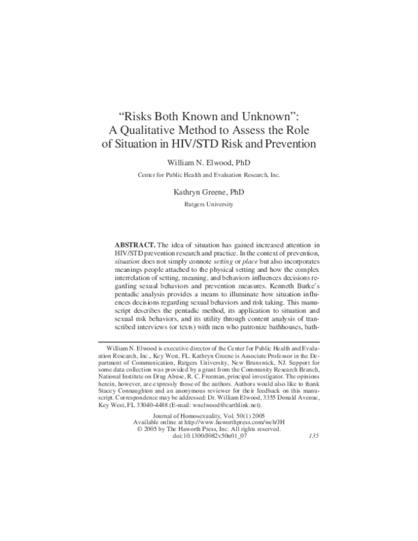 (PDF) “Risks Both Known and Unknown”