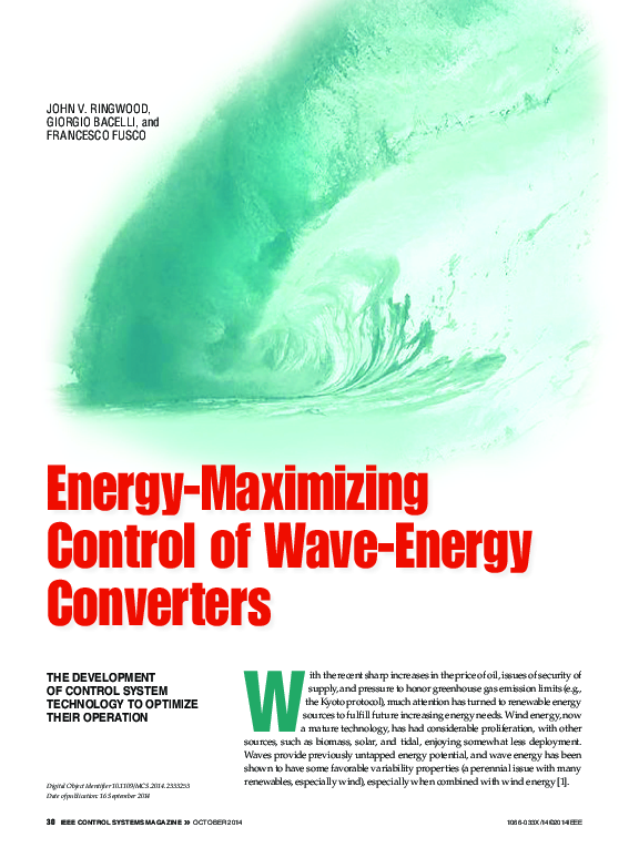 (PDF) Energy-Maximizing Control of Wave-Energy Converters: The ...