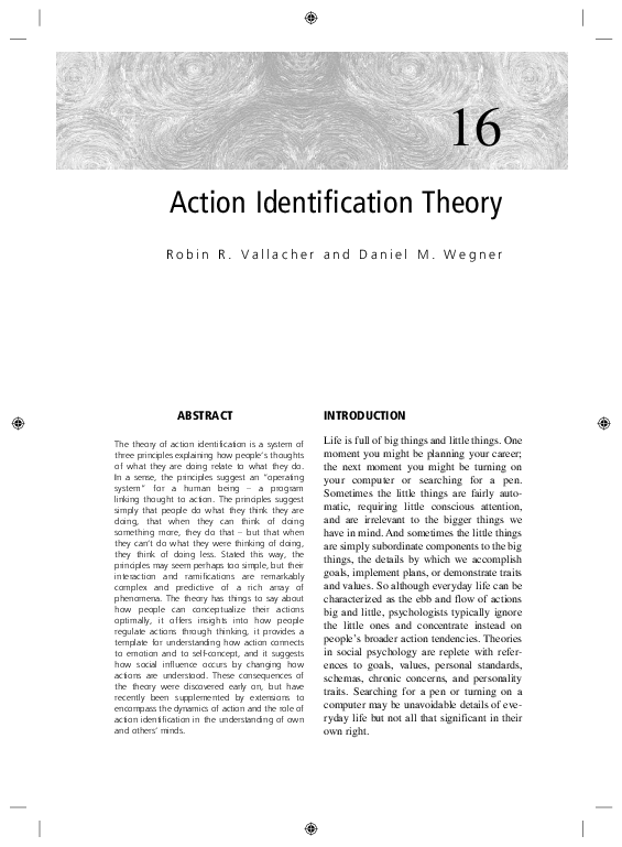 (PDF) Action Identification Theory
