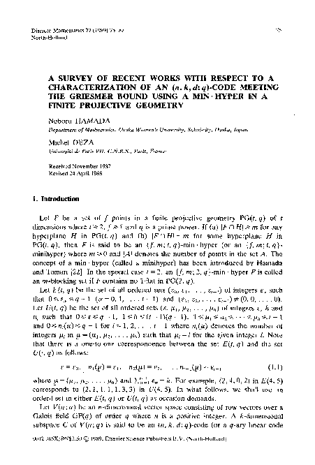 (PDF) An empty interval in the spectrum of small weight codewords in the code from points and k ...