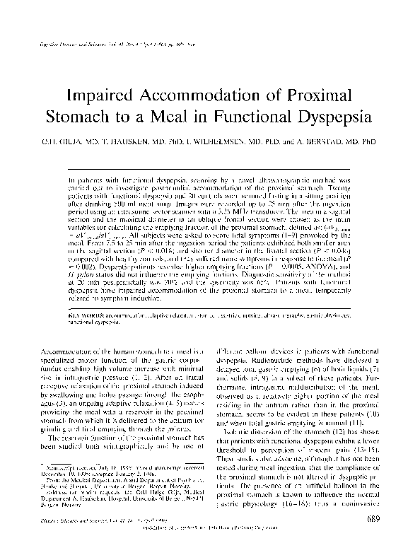 (PDF) Impaired accommodation of proximal stomach to a meal in ...