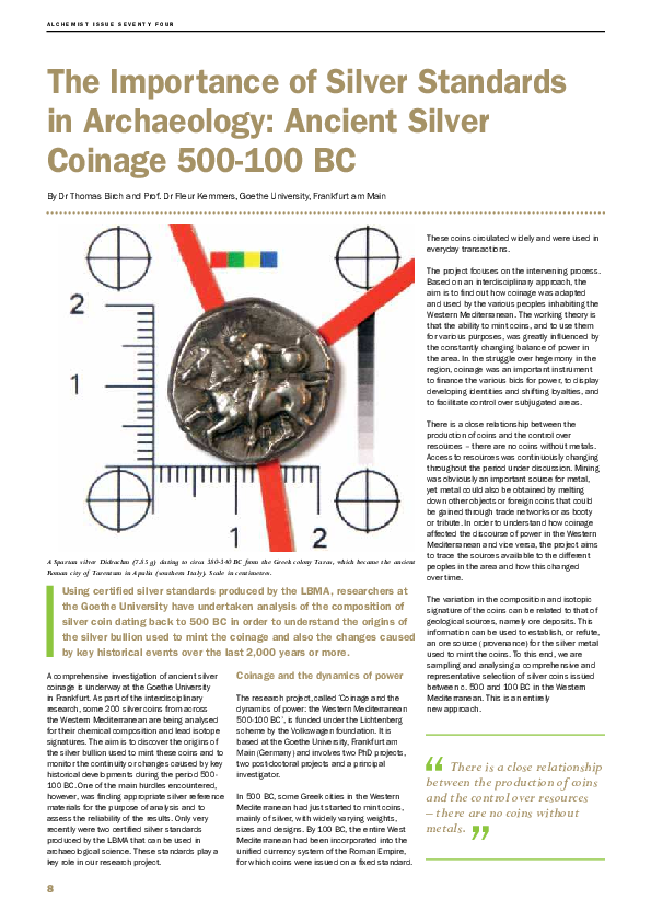 (PDF) The Importance of Silver Standards in Archaeology: Ancient Silver ...