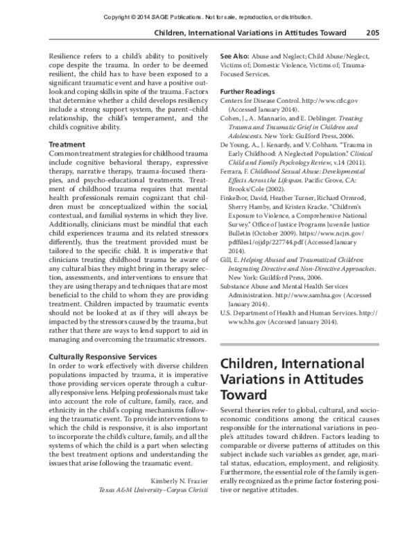 (PDF) International Variation in Attitudes Toward Children