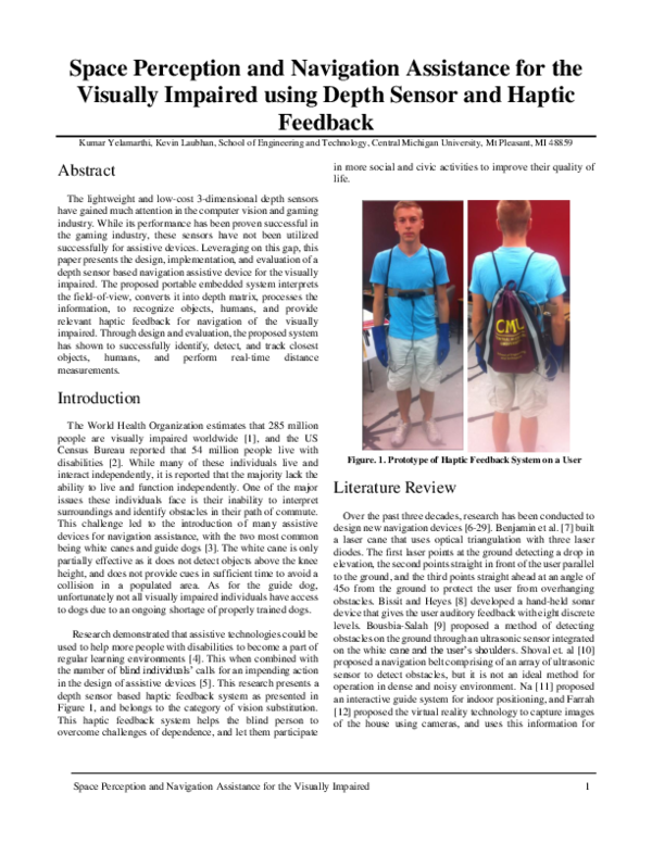 (PDF) A Review on an Obstacle Detection in Navigation of Visually Impaired | POOJA GUNDEWAR ...