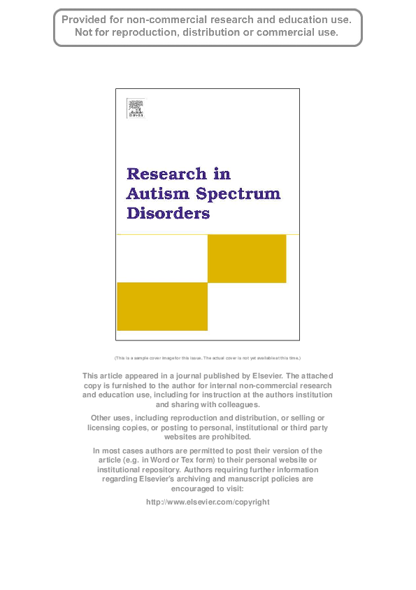 (PDF) Motor stereotypies and volumetric brain alterations in children with Autistic Disorder