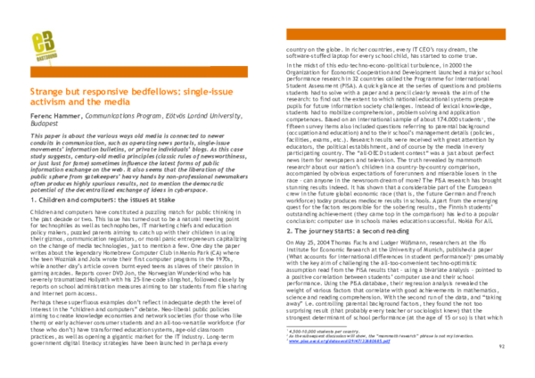 (PDF) Strange but responsive bedfellows: Single-issue activism and the ...