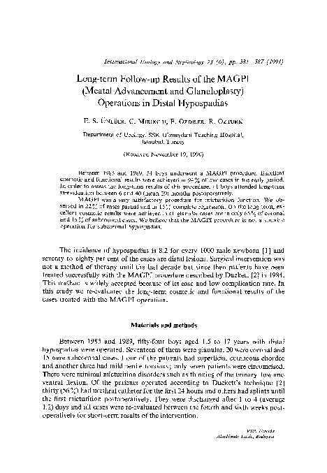 (PDF) Long-term follow-up results of the MAGPI (meatal advancement and ...