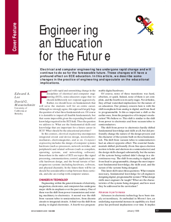 (PDF) Engineering an education for the future