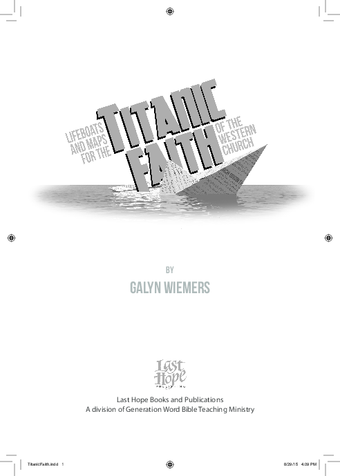 (PDF) Lifeboats and Maps for the Titanic Faith of the Western Church