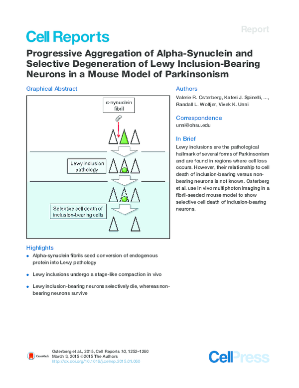 (PDF) Progressive aggregation of alpha-synuclein and selective ...