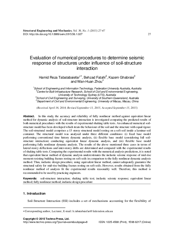 (PDF) Soil-pile-structure interaction effects on high-rise building under seismic shaking ...