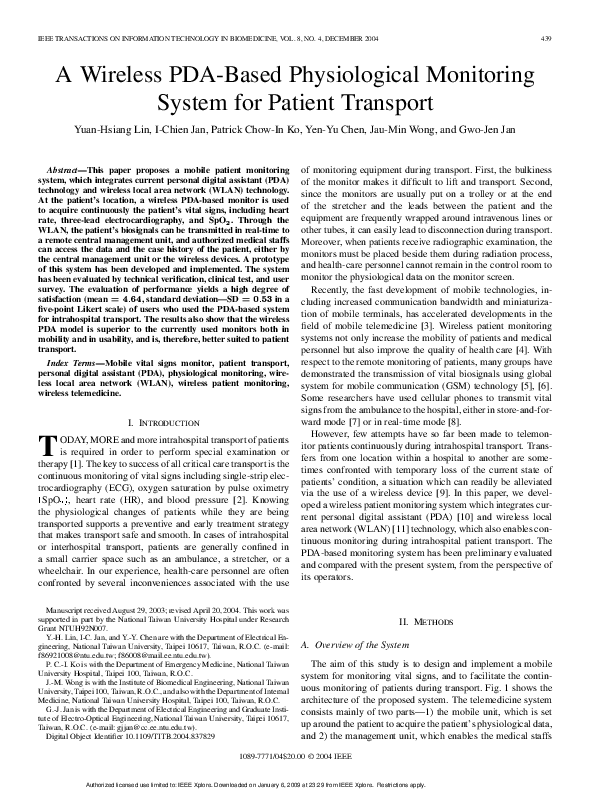 (PDF) A Wireless PDA-Based Physiological Monitoring System for Patient ...