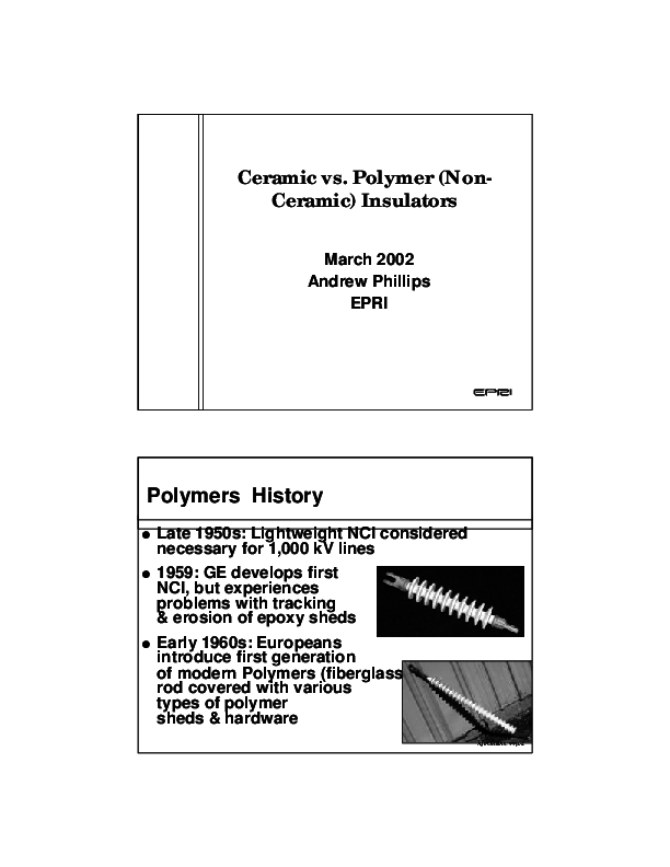 (PDF) Ceramic vs. Polymer Insulators