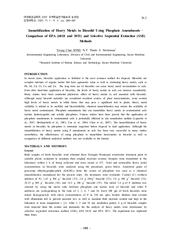 (PDF) Biosolid Heavy Metal Immobilization with Phosphate