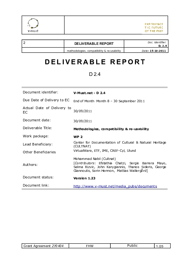 (PDF) DELIVERABLE REPORT