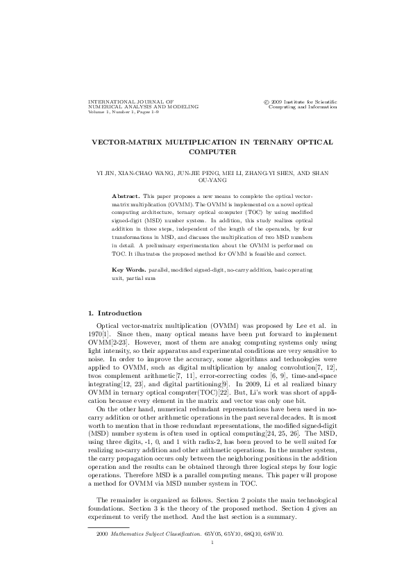 pdf-vector-matrix-multiplication-in-ternary-optical-computer