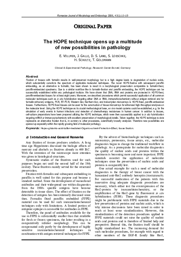 (PDF) The HOPE technique opens up a multitude of new possibilities in ...