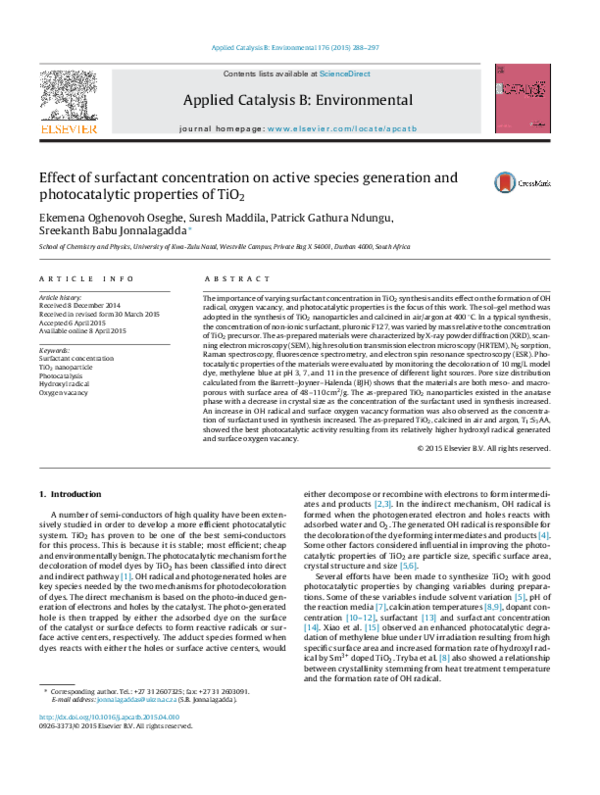 Pdf The Effect Of Surfactant Chain Length And Type On The