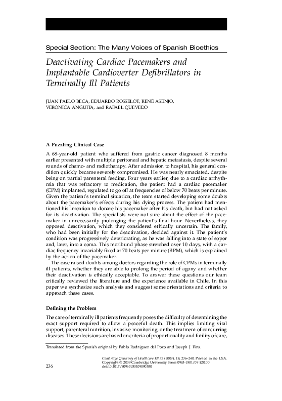 (PDF) Deactivating Cardiac Pacemakers and Implantable Cardioverter ...