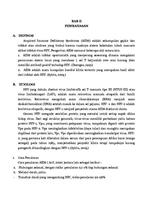 (DOC) BAB II aids