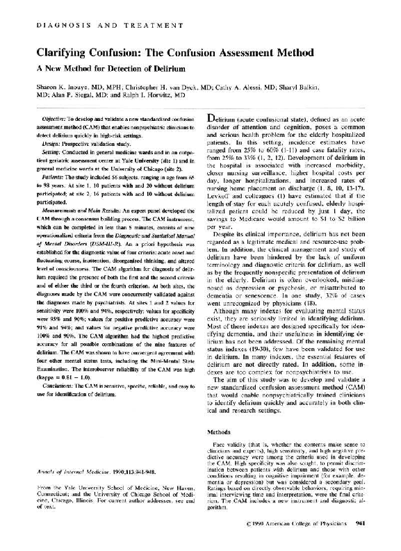 (PDF) Clarifying Confusion The Confusion Assessment Method A New Method ...