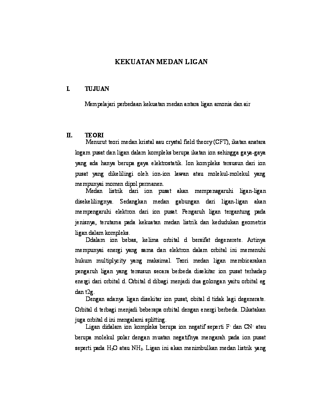 (DOC) KEKUATAN MEDAN LIGAN
