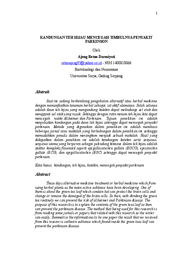(DOC) Mini Skripsi Bahasa Indonesia