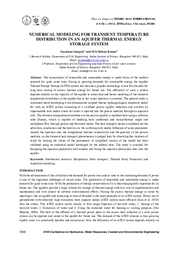 Pdf Numerical Modeling For Transient Temperature Distribution In An