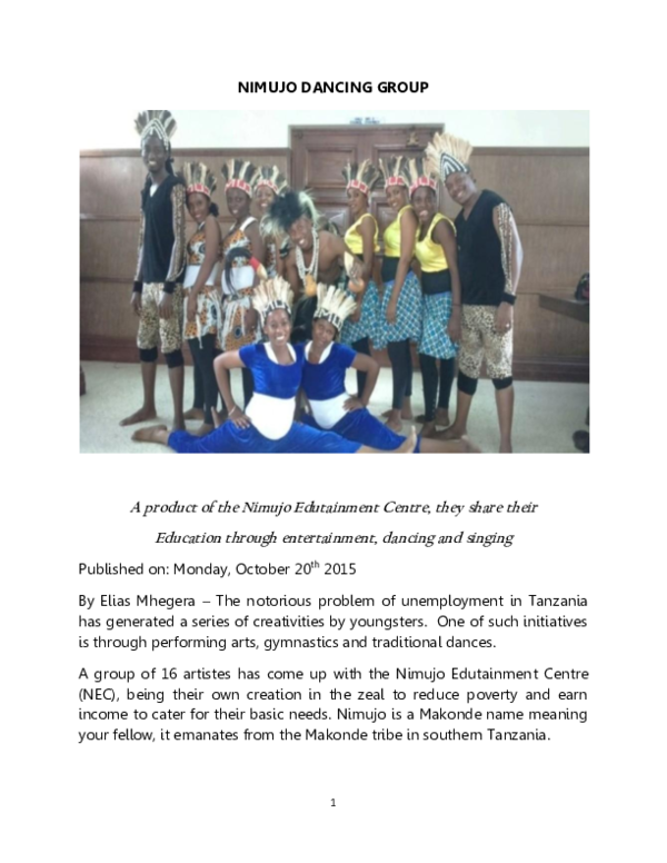 (PDF) Nimujo Dancing Group