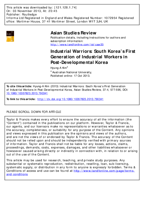 (PDF) Asian Studies Review김형아