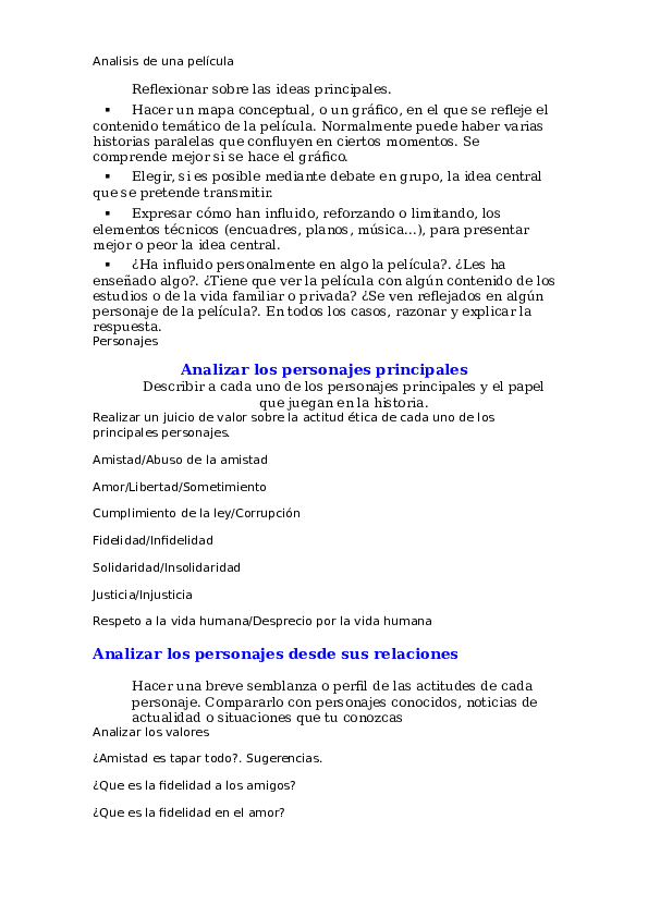 (DOC) Analisis de una pelicula