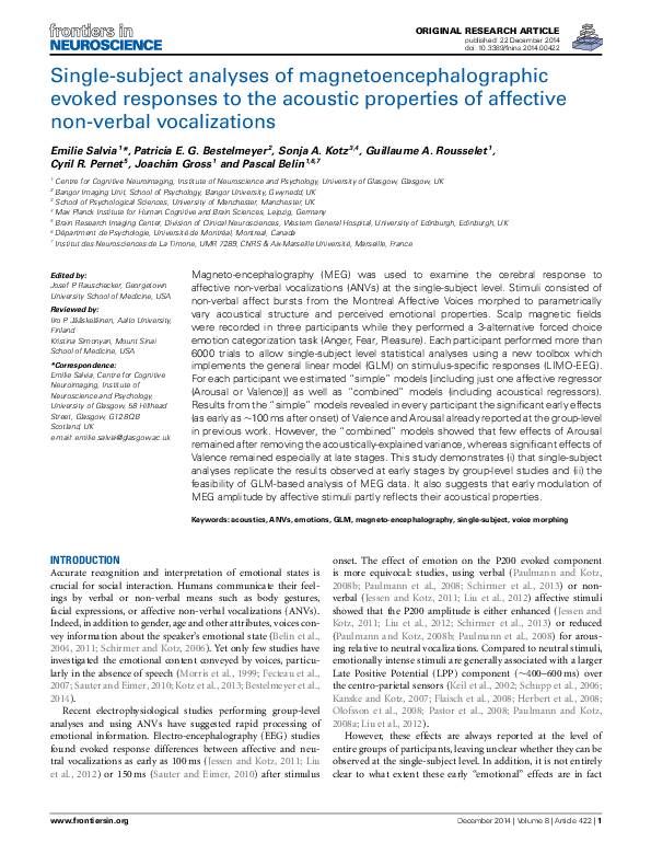 Single-subject analyses of magnetoencephalographic evoked responses to ...